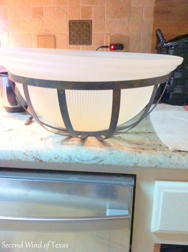 DIY Kitchen Light Makeover - Replace Fluorescent Fixture